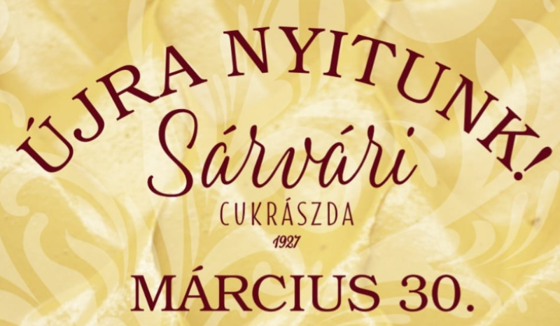Újranyit a Sárvári Cukrászda!